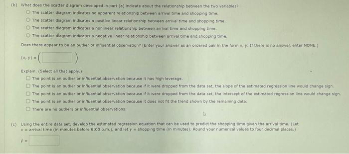Solved The Point Is An Outlier Or Influential Observation