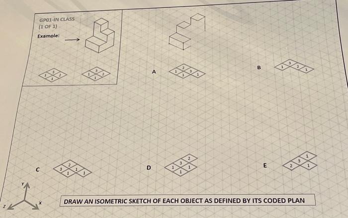 Solved DRAW AN ISOMETRIC SKETCH OF EACH OBJECT AS DEFINED BY | Chegg.com