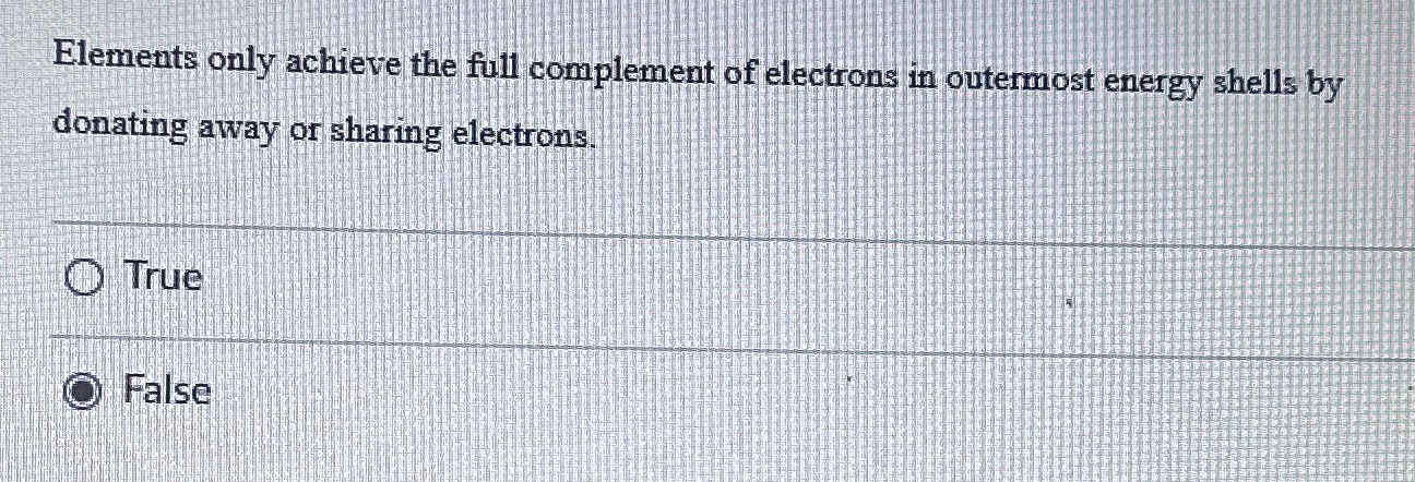 Solved Elements only achieve the full complement of | Chegg.com