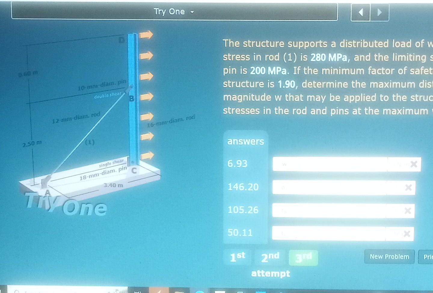The structure supports a distributed load of u stress | Chegg.com