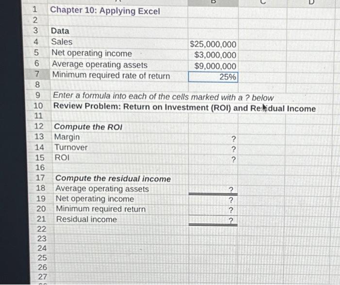 Solved Chapter_10_Applying_Excel_Student_Form-1.xIsx File | Chegg.com