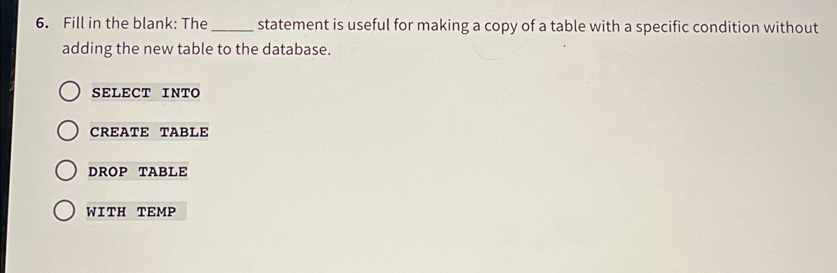 Solved Fill in the blank: The statement is useful for making | Chegg.com