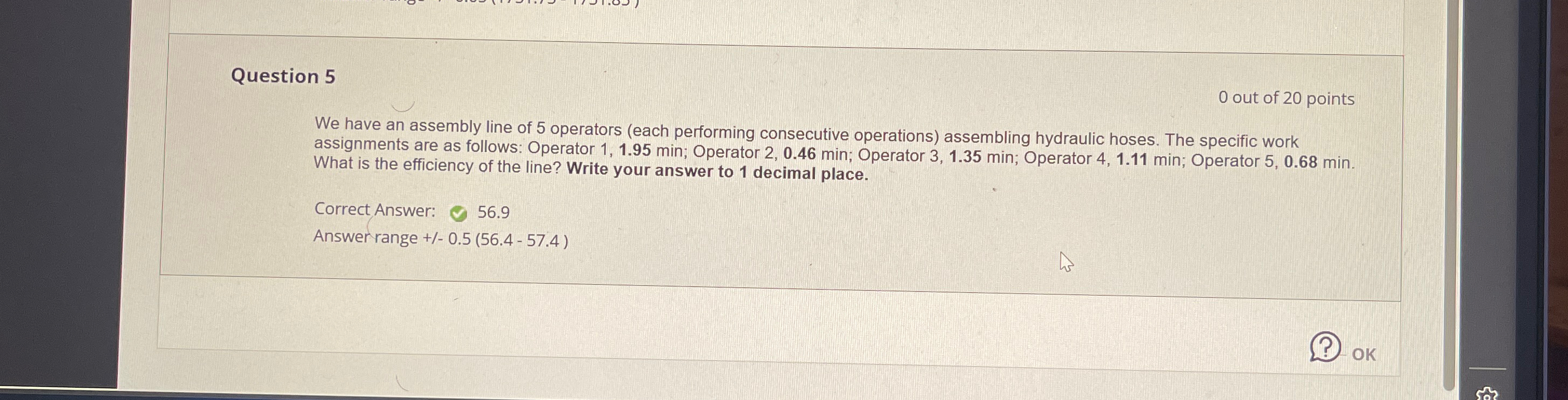 Solved Question 50 ﻿out of 20 ﻿pointsWe have an assembly | Chegg.com