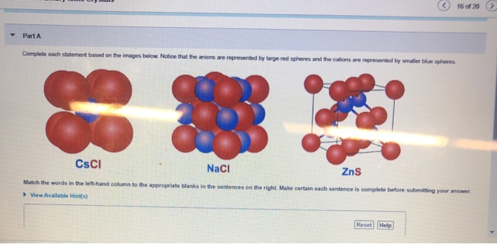 Solved Part A Complete each statement based on the images | Chegg.com
