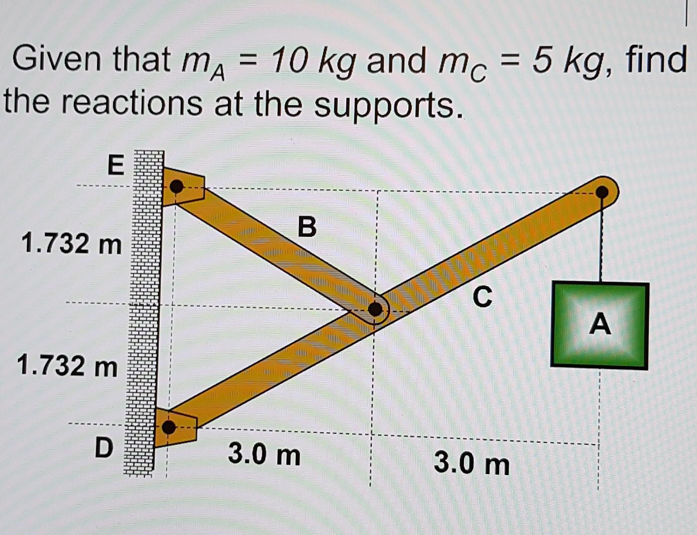 Solved STATICS PROBLEM please help! Please solve with | Chegg.com