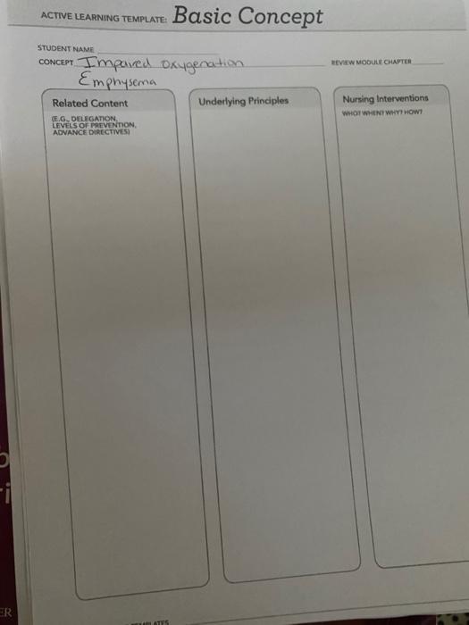 Solved ACTIVE LEARNING TEMPLATE: Basic Concept STUDENT NAME | Chegg.com