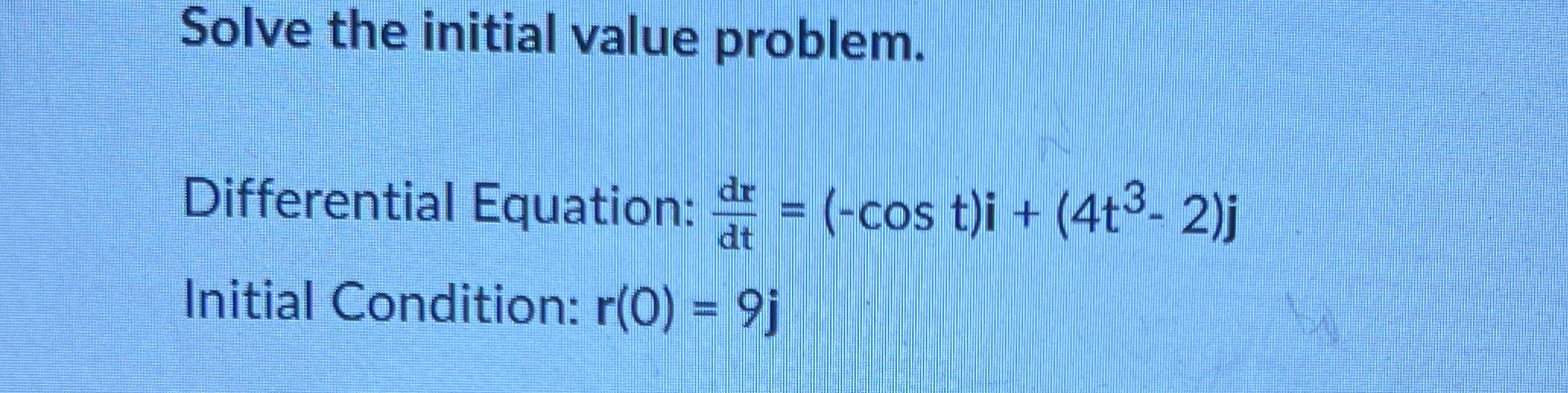 Solved Solve the initial value problem.Differential | Chegg.com