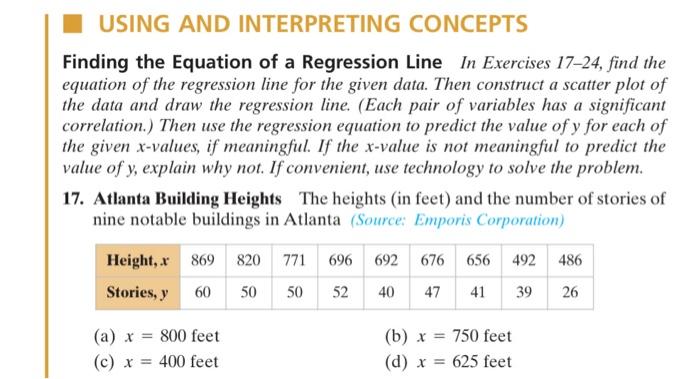 Solved In Exercises 17, find theequation of the regression | Chegg.com