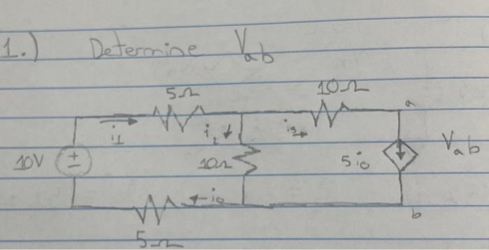 Solved 1.) Determine Vab | Chegg.com