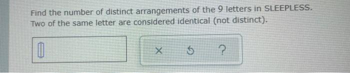 Solved Find the number of distinct arrangements of the 9 | Chegg.com