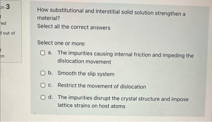 Solved How substitutional and interstitial solid solution | Chegg.com Solved How substitutional and interstitial solid solution | Chegg.com
