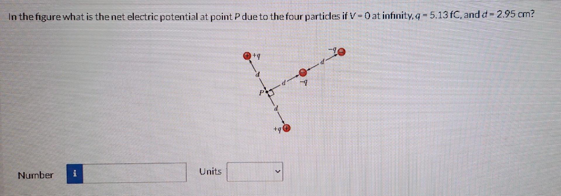 Solved In the figure what is the net electric potential at | Chegg.com
