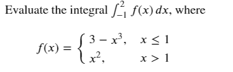 Solved Evaluate the integral ∫-12f(x)dx, | Chegg.com