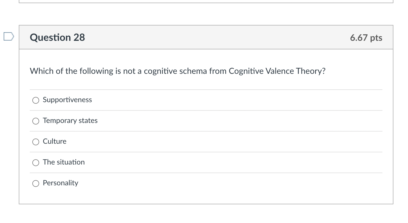 Solved Question 28Which of the following is not a cognitive | Chegg.com