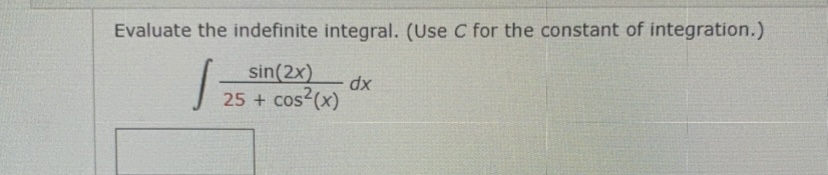 Solved Evaluate the indefinite integral. (Use C ﻿for the | Chegg.com