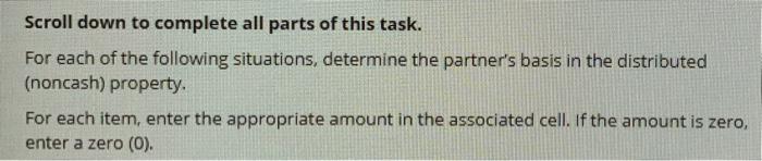 Solved Scroll down to complete all parts of this task. For | Chegg.com