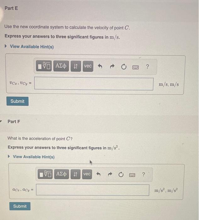 Solved Learning Goal:to use the equations relating velocity | Chegg.com