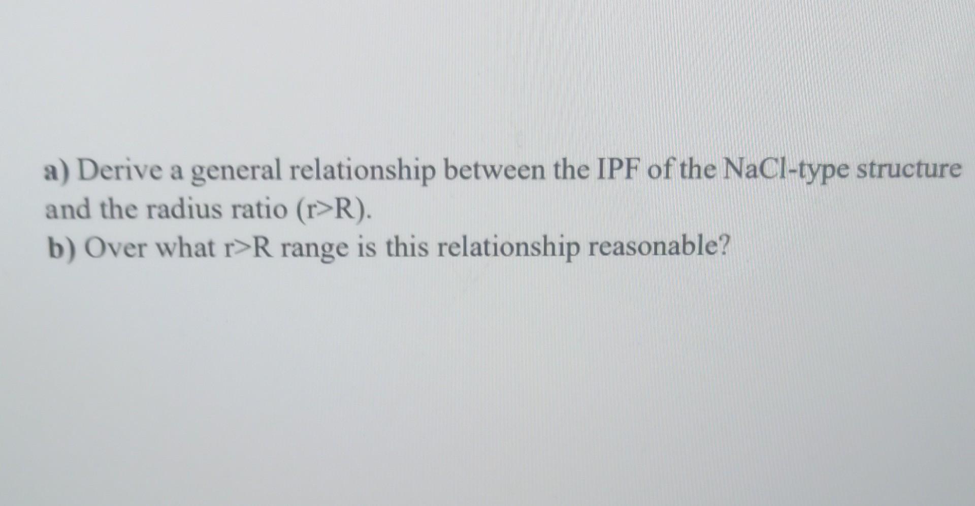 Solved a) Derive a general relationship between the IPF of | Chegg.com