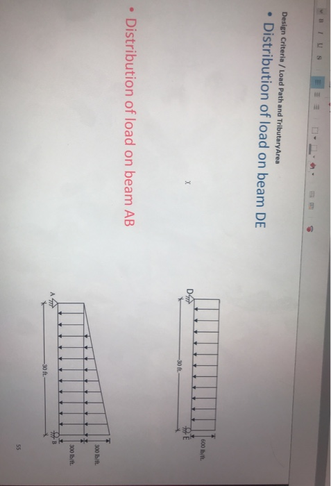 Solved Design Criteria / Load Path and Tributary Area • | Chegg.com