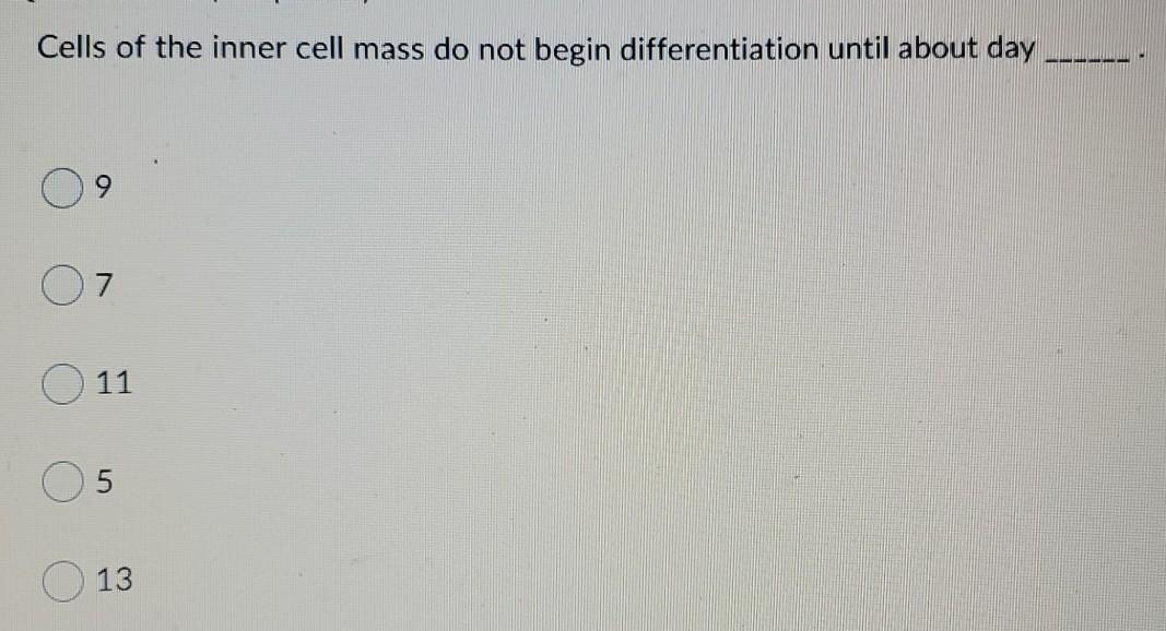 Solved The inner cell mass becomes the embryo gives rise to | Chegg.com