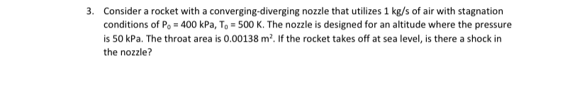 Solved Consider a rocket with a converging-diverging nozzle | Chegg.com
