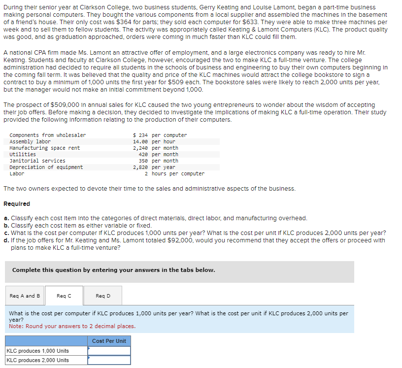 Solved DurIng their senlor year at Clarkson College, two | Chegg.com