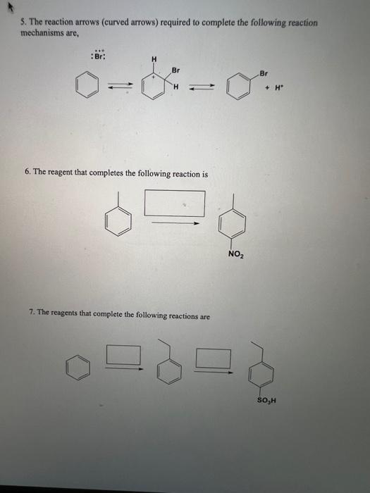 Solved 5. The reaction arrows (curved arrows) required to | Chegg.com