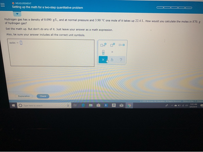 Solved MEASUREMENT Setting up the math for a two-step | Chegg.com