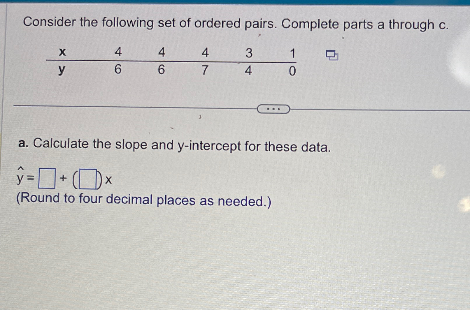 Solved Consider the following set of ordered pairs. Complete | Chegg.com