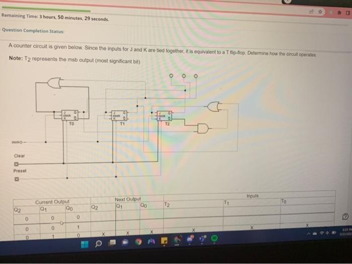 Solved > Remaining Time: 3 hours, 50 minutes, 29 seconds. | Chegg.com