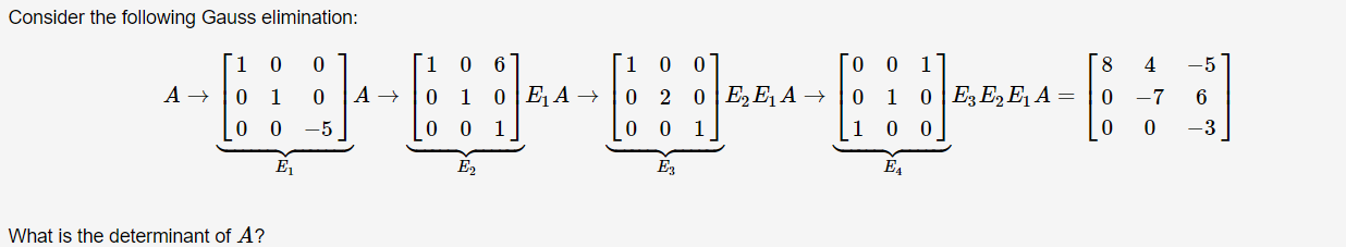 Solved Consider the following Gauss | Chegg.com