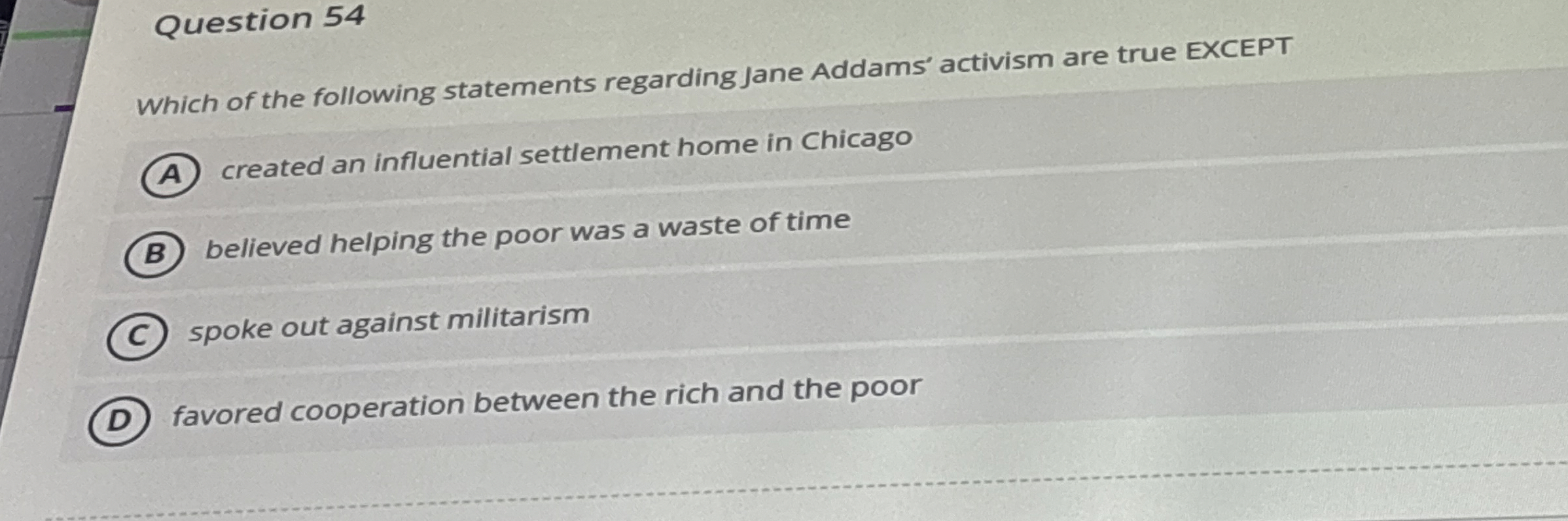 Solved Question 54Which of the following statements | Chegg.com
