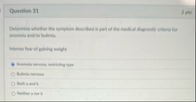 Solved Question 312 ﻿ptsDetermine whether the symptom | Chegg.com