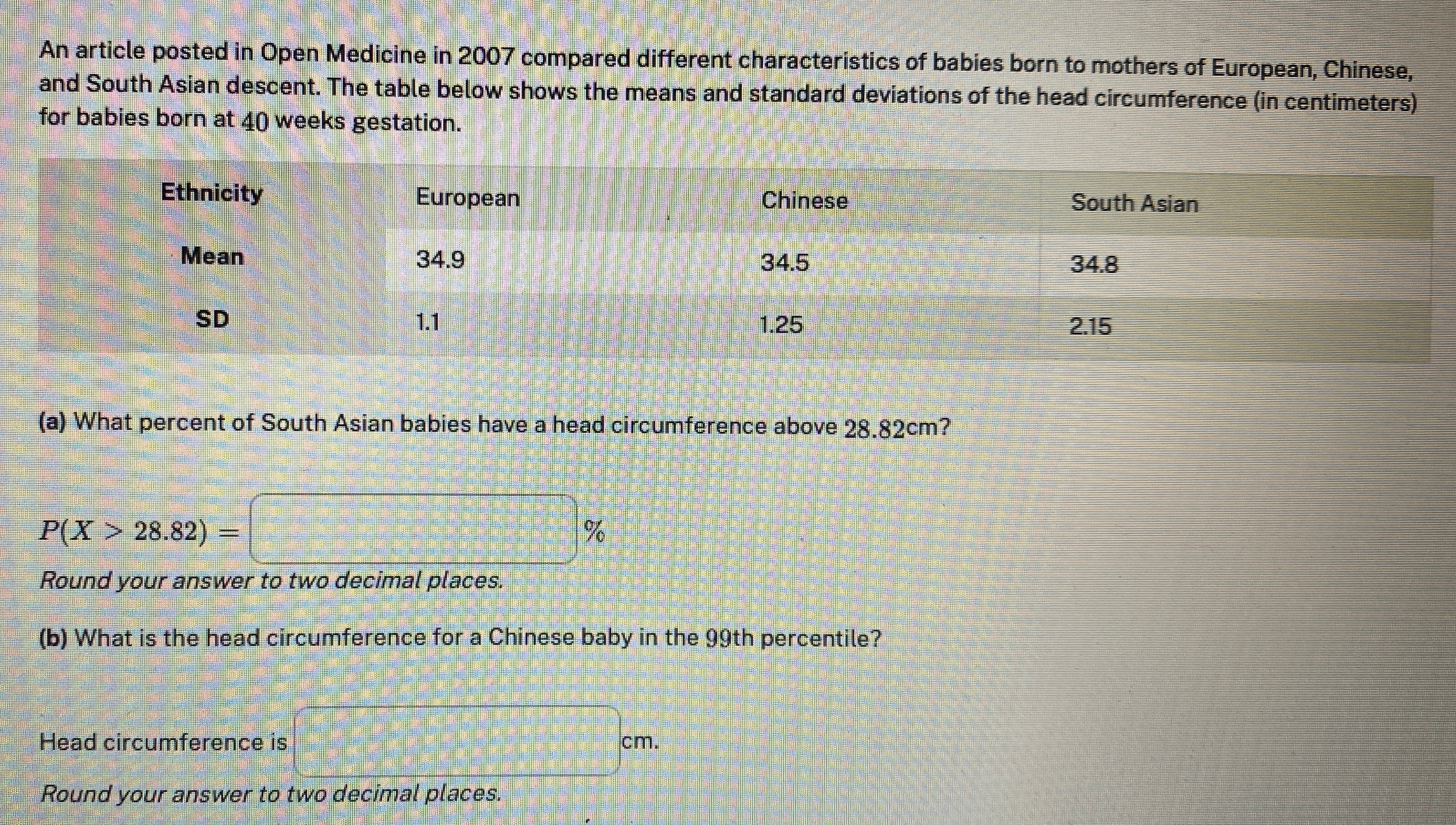 Solved an article posted in open medicine in 2007 ﻿compared | Chegg.com