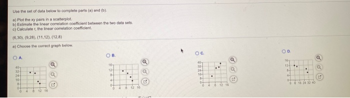 Solved Use the set of data below to complete parts (a) and | Chegg.com