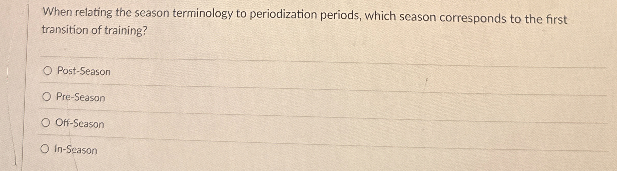 Solved When relating the season terminology to periodization | Chegg.com