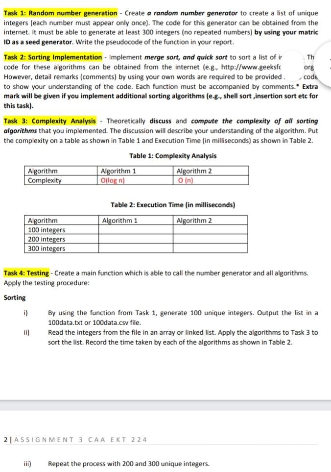 Solved PARTA Create a random number generator to create a | Chegg.com