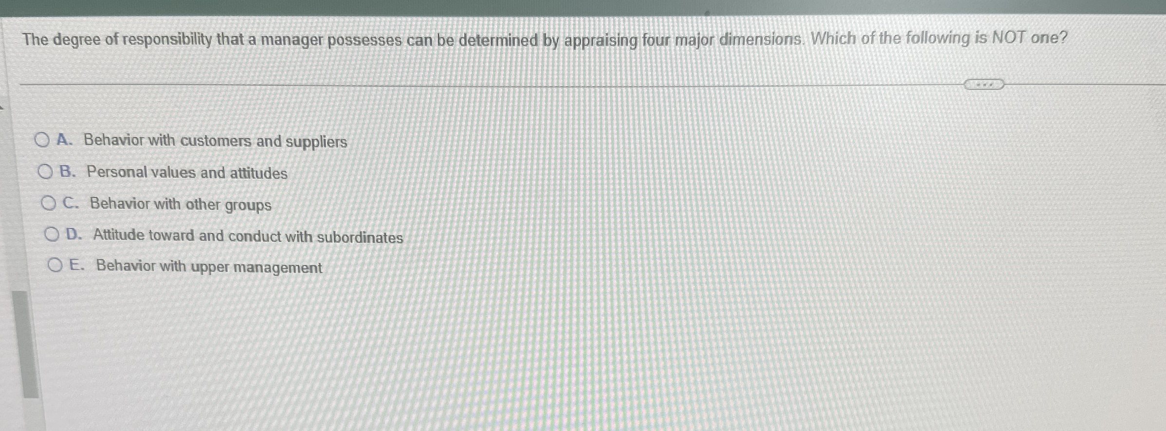 Solved The degree of responsibility that a manager possesses | Chegg.com