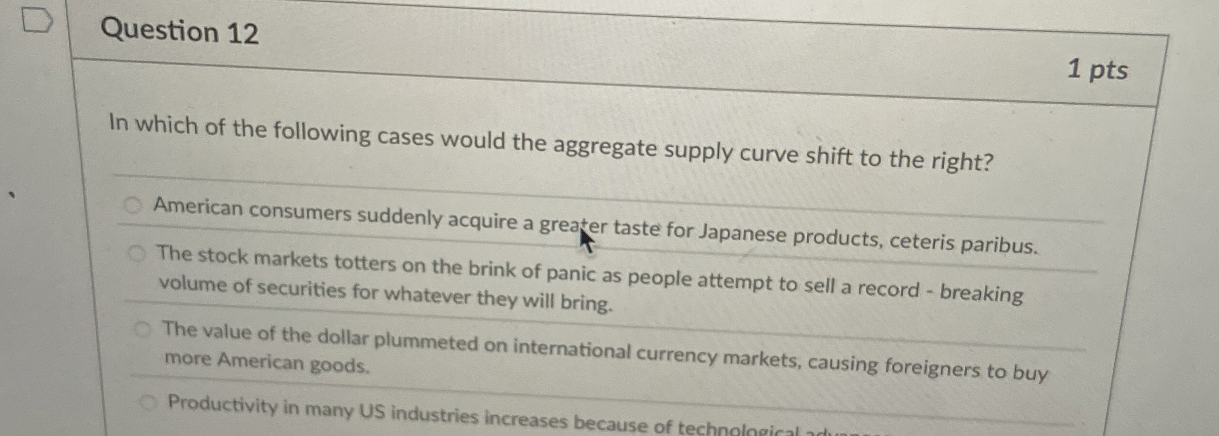 Solved Question 121 ﻿ptsIn which of the following cases | Chegg.com