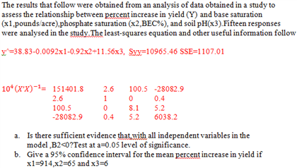 Solved The results that follow were obtained from an | Chegg.com