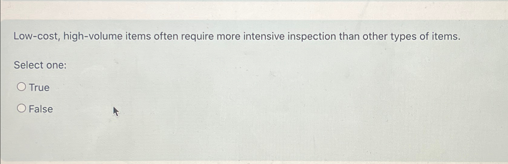 Solved Low-cost, ﻿high-volume items often require more | Chegg.com