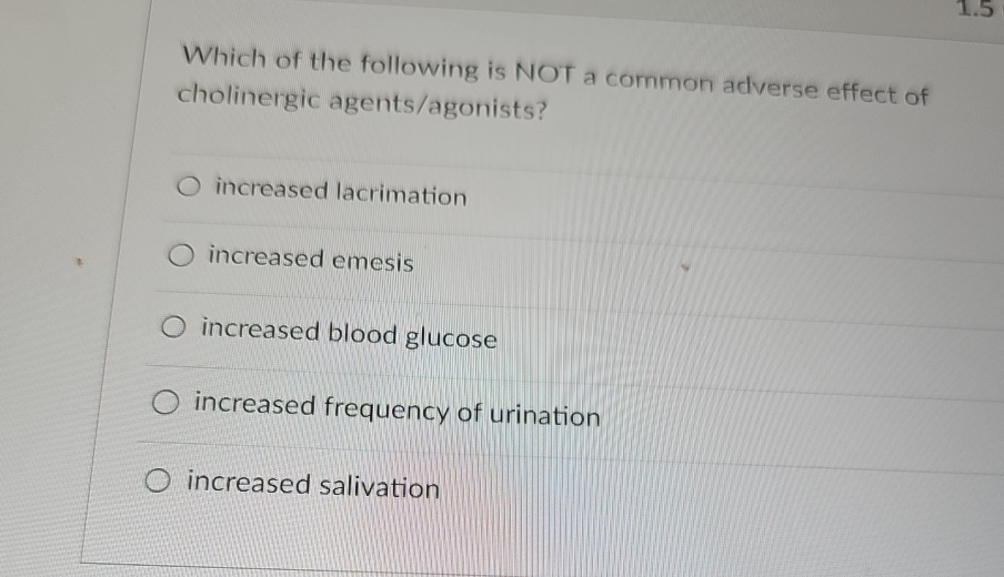 Solved Which of the following is NOT a common adverse effect | Chegg.com