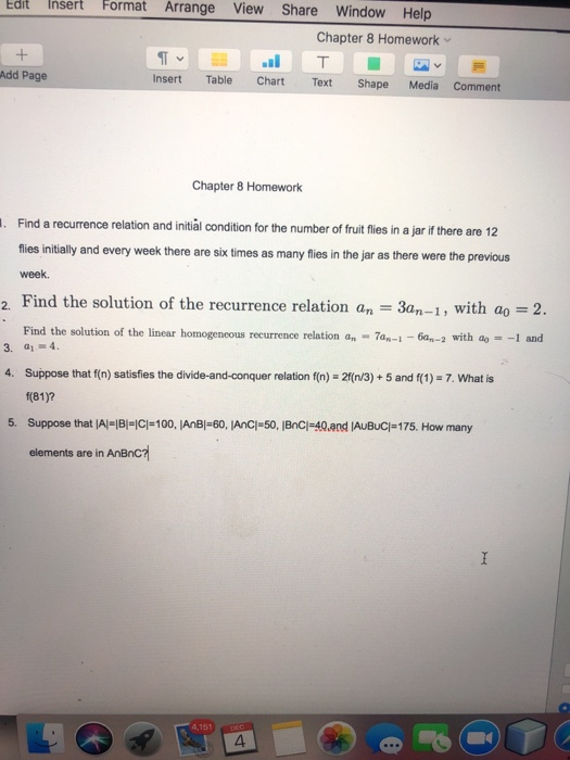 Solved Edit Insert Format Arrange View Share Window Help | Chegg.com