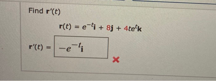 Solved Find r(t) for the given conditions. r'(t) = 4e2ti + | Chegg.com