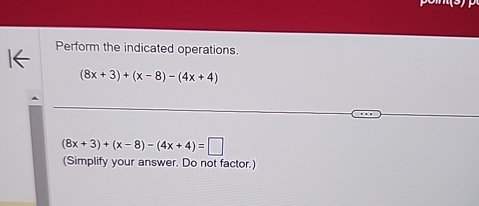 Solved Perform the indicated | Chegg.com