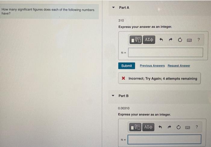 Solved 310 Express your answer as an integer. n= You have | Chegg.com