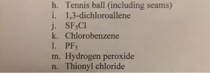 Solved h. Tennis ball (including seams) i. | Chegg.com