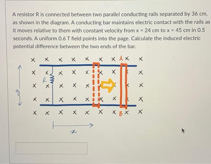 Solved A resistor Ris connected between two parallel | Chegg.com