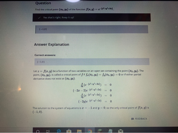 Solved Find critical points of a function of two variables. | Chegg.com