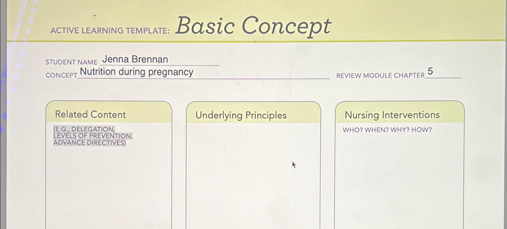 Solved active learning template: Basic ConceptCONCEPT | Chegg.com
